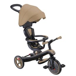 Globber Dreirad Explorer Trike 4in1, Sand, Kunststoff, 47x97.5x95 cm, EN 71, h&ouml;henverstellbare Schubstange, Outdoor Spielzeug, Kinderfahrzeuge, Dreir&auml;der