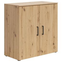 Milino Kommode, Eiche Artisan, Kunststoff, 2 F&auml;cher, 80x83x40 cm, FSC Mix, Typenauswahl, Beim&ouml;bel erh&auml;ltlich, stehend, h&auml;ngend, Wohnzimmer, Kommoden & Sideboards, Kommoden
