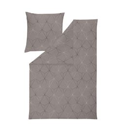 Estella Bettw&auml;sche Atelier, Taupe, Textil, Graphik, 135x200 cm, Textiles Vertrauen - Oeko-Tex&reg;, hautfreundlich, Schlaftextilien, Bettw&auml;sche, Bettw&auml;sche, Satin-Bettw&auml;sche