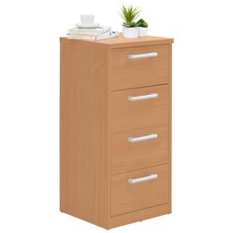 Xora Kommode, Buche, Holzwerkstoff, 4 Schublade(n) Schubladen, 38x84x36 cm, Wohnzimmer, Kommoden & Sideboards, Kommoden