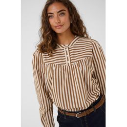 Culture Bluse in Camel/ Wei&szlig; - 61% | Gr&ouml;&szlig;e XXL | Damen-blusen