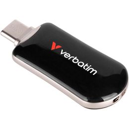 Verbatim USB-Stick &raquo;Plectra 512GB USB-C Flash Drive&laquo; (512 GB USB 2.0 Lesegeschwindigkeit 100 MB/s) schwarz Kunststoff, Metall Kompaktes und leichtes Design