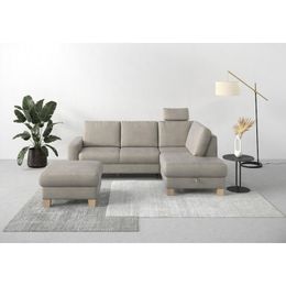 Home Affaire Ecksofa &raquo;Summer L-Form&laquo; mit Ottomane, wahlweise mit Bettfunktion und Bettkasten, Cord-Bezug grau 95% Polyester, 5% Polyamid