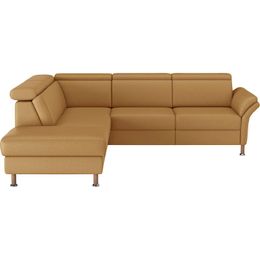 Home Affaire Ecksofa &raquo;Calypso L-Form&laquo; mit Relaxfunktion motorisch im Sofa 2,5- Sitzer gelb 100% Polyester