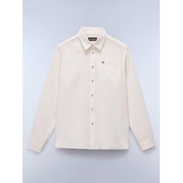 NAPAPIJRY Leinen-Hemd - Regular fit - in Creme - 66% | Gr&ouml;&szlig;e M | Herren-plussize