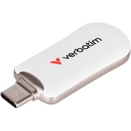 Verbatim USB-Stick &raquo;Plectra 512GB USB-C Flash Drive&laquo; (512 GB USB 2.0 Lesegeschwindigkeit 100 MB/s) wei&szlig; Kunststoff, Metall Kompaktes und leichtes Design