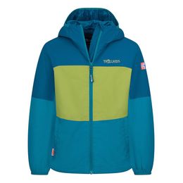Trollkids Regenjacke "Bjordal" in T&uuml;rkis - 47% | Gr&ouml;&szlig;e 92 | Kinder-outdoor-jacken