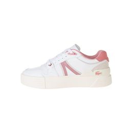 Lacoste Leder-Sneakers in Wei&szlig;/ Rosa - 52% | Gr&ouml;&szlig;e 40 | Damen-sneakers
