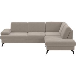 Sit & More sit&more Ecksofa &raquo;Morris L-Form, inkl. Sitztiefenverstellung&laquo; wahlweise mit Armteilverstellung, Bettfunktion & Bettkasten beige 100% Polyester