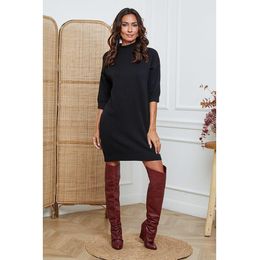 So Cachemire Strickkleid "Major" in Schwarz - 69% | Gr&ouml;&szlig;e M | Damen-kleider