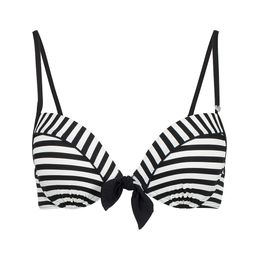 Short Stories Bikini-Oberteil in Schwarz/ Wei&szlig; - 74% | Gr&ouml;&szlig;e 36A-Cup | Damen-bademode
