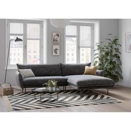 OTTO home Ecksofa &raquo;Stine L-Form&laquo; Besonderes Design durch Kissenoptik und Keder, by Morten Georgsen grau Struktur (100% Polyester);Struktur weich (85% 