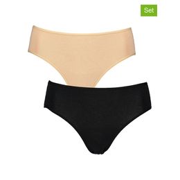 Petite Fleur 10er-Set: Slips in Schwarz/ Beige - 64% | Gr&ouml;&szlig;e 32 | Damen-unterteile