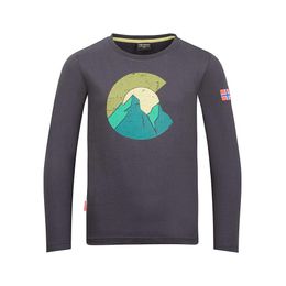 Trollkids Longsleeve "Halsafjord" in Anthrazit - 31% | Gr&ouml;&szlig;e 116 | Kinder-longsleeves