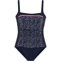 Lascana Damen Badeanzug marine-bedruckt Gr&ouml;&szlig;e 42B