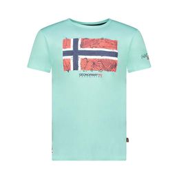 Geographical Norway Shirt "Palm" in T&uuml;rkis - 62% | Gr&ouml;&szlig;e 176 | Kinder-oberteile