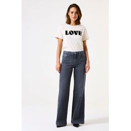 Garcia Jeans "Celia" - Wide fit - in Anthrazit - 51% | Gr&ouml;&szlig;e W26 | Damenjeans