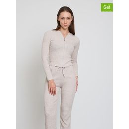 BGN 2tlg. Outfit in Beige - 84% | Gr&ouml;&szlig;e 38 | Damen-pullover-cardigans