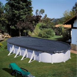 GRE Pool-Abdeckplane &raquo;Winterabdeckplane&laquo; f&uuml;r Stahlwandpools grau Polyvinylchlorid (PVC)