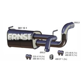 Ernst Endschalld&auml;mpfer 061131 f&uuml;r GENERAL MOTORS OPEL 852642 863023 13429989