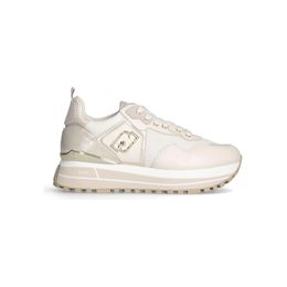 Liu Jo Leder-Sneakers in Creme - 55% | Gr&ouml;&szlig;e 38 | Damen-sneakers