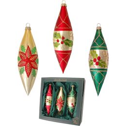 Christbaumschmuck &raquo;KGL03374, Weihnachtsdeko, Christbaumschmuck&laquo; Oliven aus Glas bunt Glas