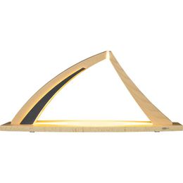 LED Schwibbogen &raquo;modern wood Bogen NEW LINE unbest&uuml;ckt natur&laquo; 56,5x25x9,5 cm (BxHxT) Holz teilmassiv
