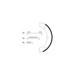 TEXTAR Bremsbackensatz, Feststellbremse 91066800 f&uuml;r Audi Mercedes