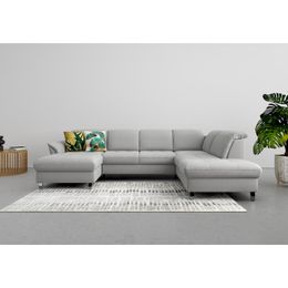 Sit & More sit&more Wohnlandschaft &raquo;Maggiore U-Form&laquo; wahlweise mit Kopfteilverstellung, Bettfunktion und Stauraum grau 95% Polyester, 5% Polyamid