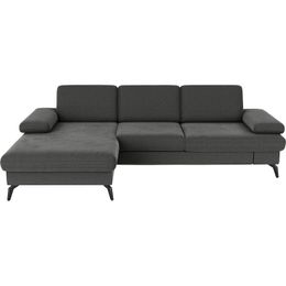 Sit & More sit&more Ecksofa &raquo;Morris L-Form, inkl. Sitztiefenverstellung&laquo; wahlweise mit Armteilverstellung, Bettfunktion & Bettkasten braun 95% Polyester 5% 