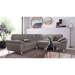 Sit & More sit&more Ecksofa &raquo;Sorano L-Form&laquo; wahlweise mit Bett- und Relaxfunktion, inkl. Bettkasten grau