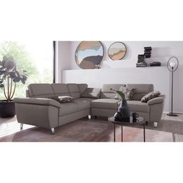 Sit & More sit&more Ecksofa &raquo;Sorano L-Form&laquo; wahlweise mit Bett- und Relaxfunktion, inkl. Bettkasten grau