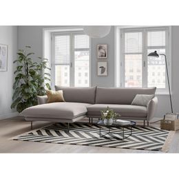 OTTO home Ecksofa &raquo;Stine L-Form&laquo; Besonderes Design durch Kissenoptik und Keder, by Morten Georgsen grau Struktur (100% Polyester);Struktur weich (85% 