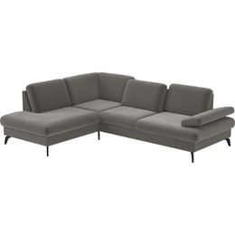 Sit & More sit&more Ecksofa &raquo;Morris L-Form, inkl. Sitztiefenverstellung&laquo; wahlweise mit Armteilverstellung, Bettfunktion & Bettkasten braun 100% Polyester