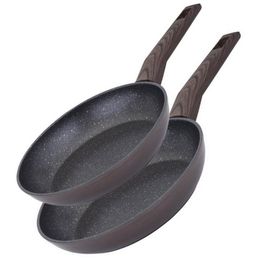 RESTO Kitchenware Pfannen-Set &raquo;Carina, antihaftbeschichtet und sp&uuml;lmaschinenfest&laquo; Aluminium Set, 1x Bratpfanne &Oslash; 24, 1x Bratpfanne &Oslash; 28, 2 Stk. tlg. 