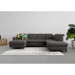 Sit & More sit&more Wohnlandschaft &raquo;Maggiore U-Form&laquo; wahlweise mit Kopfteilverstellung, Bettfunktion und Stauraum grau 95% Polyester, 5% Polyamid
