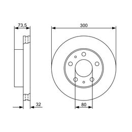 Bosch Bremsscheibe 0 986 479 315 vorne rechts links bel&uuml;ftet 300mm f&uuml;r PEUGEOT FIAT CITRO&Euml;N 1612435480 1612435380 1607872380