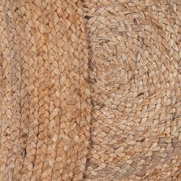 Paco Home Teppich &raquo;Viborg 593&laquo; rund 13 mm H&ouml;he Jute, Modern, Boho, Ethno, Handgefertigter Natur-Teppich beige Jute