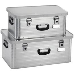 Enders Transportbeh&auml;lter &raquo;Toronto&laquo; Set, 47L = 3,6kg; 80L = 5kg silber Aluminium