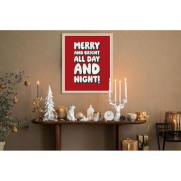 queence Bild mit Rahmen &raquo;Spruch Weihnachten&laquo; Jahreszeiten Schriftzug Weihnachten 1 Stk. tlg. Premium Rahmenbild, liebevolle Handarbeit wei&szlig; Acrylglas,