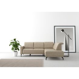 Sit & More sit&more Ecksofa &raquo;Bailando L-Form&laquo; wahlweise mit Kopfteilverstellung und Vorziehsitz, motorisch beige