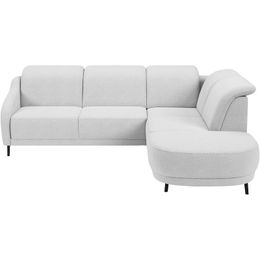 Sit & More sit&more Ecksofa &raquo;Blues L-Form&laquo; wahlweise mit Klapptisch und USB silber 100% Polyester