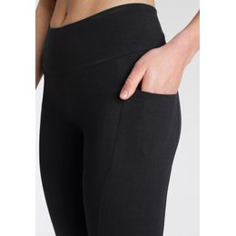 Vivance Damen Leggings, Schwarz, Gr. 44/46, Leggings, Material: Baumwolle