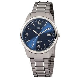 Regent Uhren Regent Herren-Armbanduhr Titan &Oslash; 36 mm Blau / Silber | Gr.: onesize