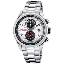 Festina Herren-Chronograph Silberfarben/Schwarz | Gr.: onesize