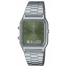 Casio Armbanduhr Collection Edgy Ana-Digi Silber/Gr&uuml;n | Gr.: onesize