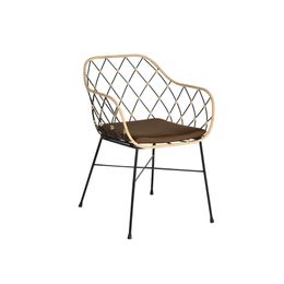 Giner y Colomer 2-er Set: St&uuml;hle aus Rattan und Metallbeinen in Beige | Gr.: onesize