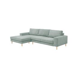 58 aufm Kessel SOFA mit Longchair links Kaylynn Cordstoff silber | Gr.: onesize