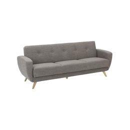 58 aufm Kessel SOFA 3-Sitzer mit Bettfunktion Kazdoia Flachgewebe grau | Gr.: onesize