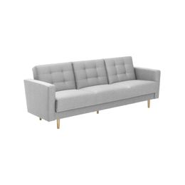 58 aufm Kessel SOFA 3-Sitzer mit Bettfunktion Kazia Flachgewebe hellgrau | Gr.: onesize